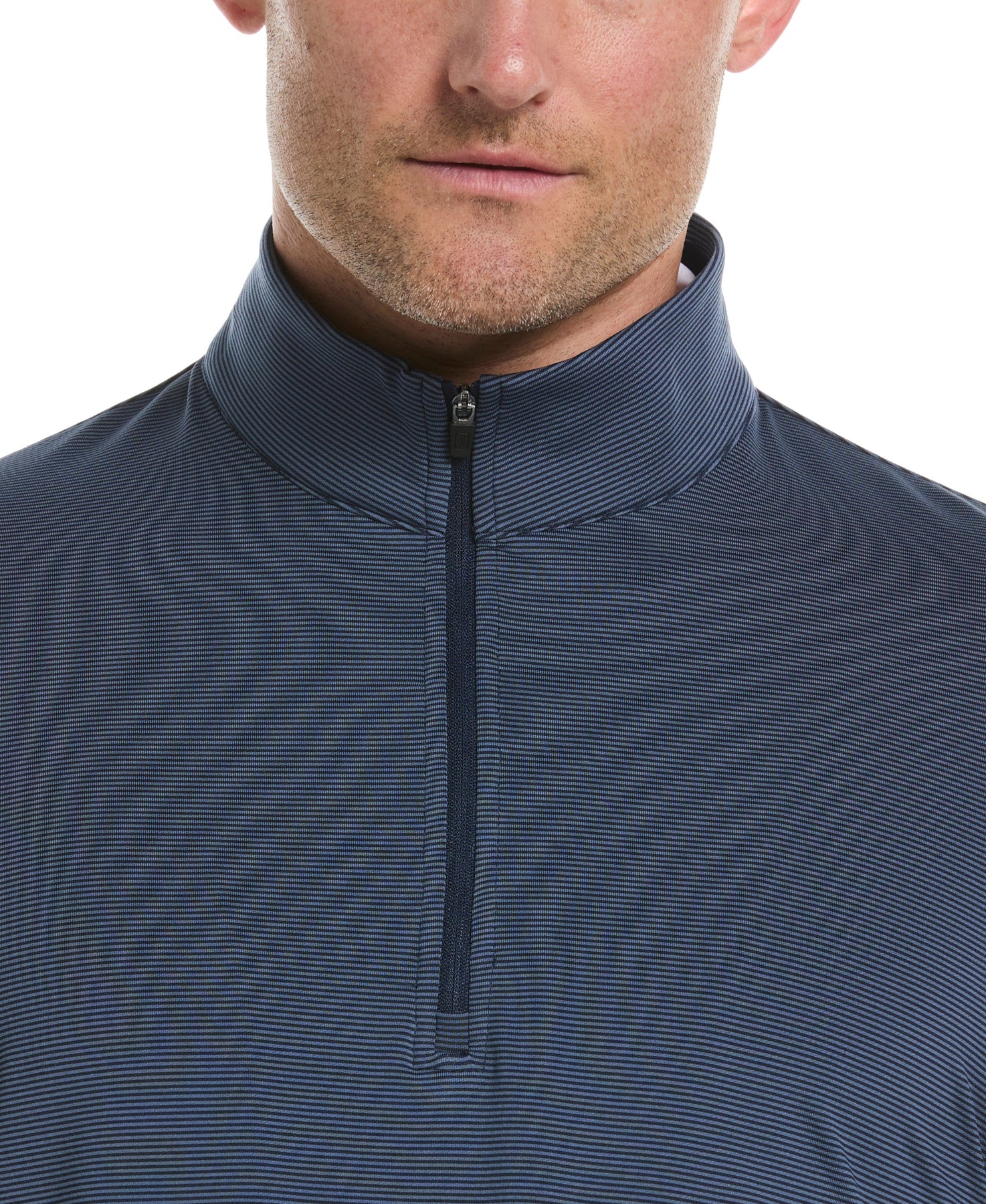 Men's Long Sleeve Feeder Stripe Mock Neck – Golf Apparel Shop