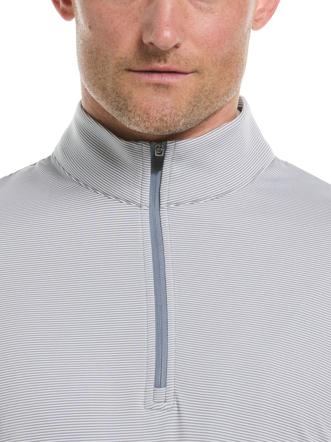Men's Long Sleeve Feeder Stripe Mock Neck – Golf Apparel Shop