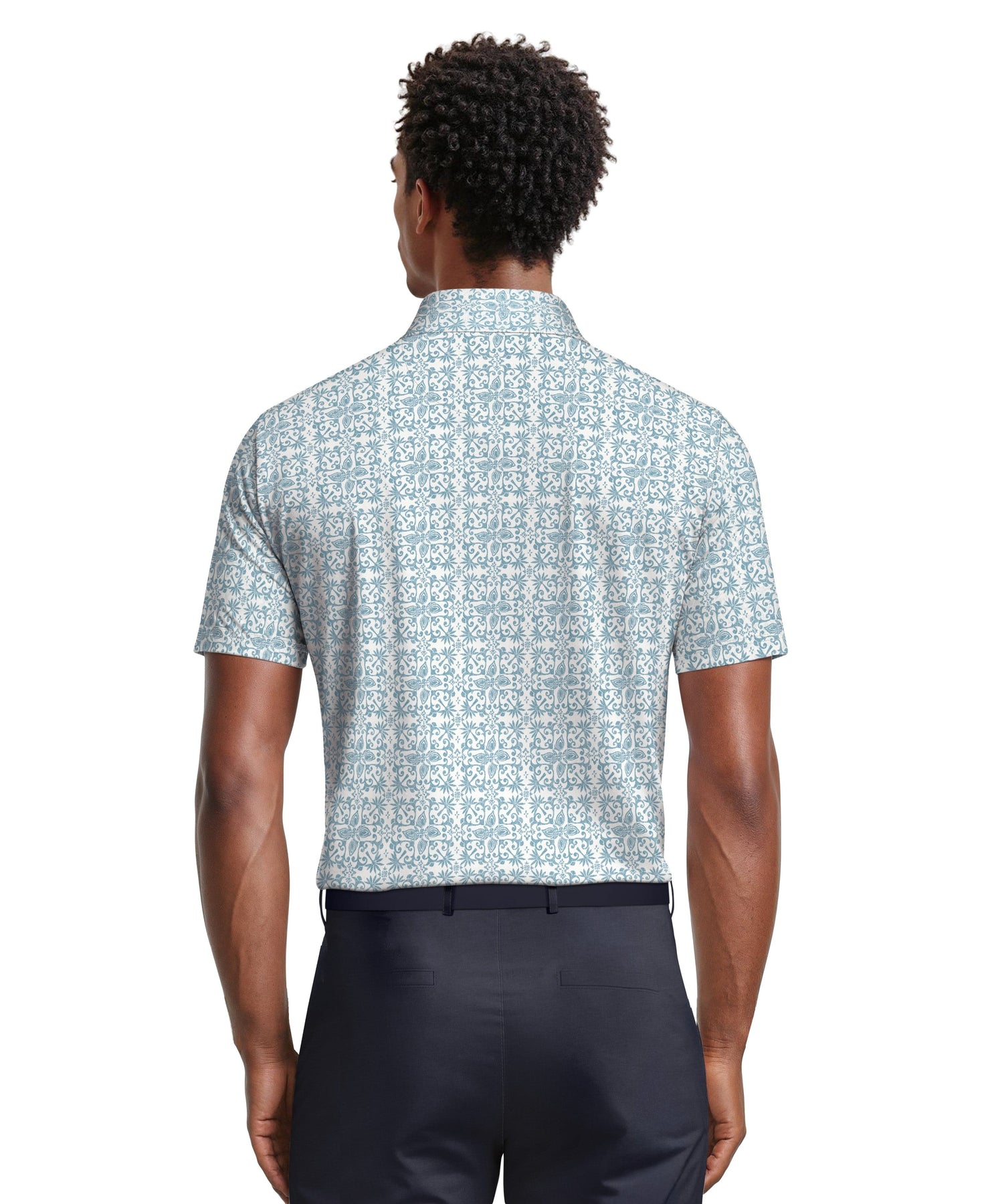 Men's Tile Print Polo – Golf Apparel Shop