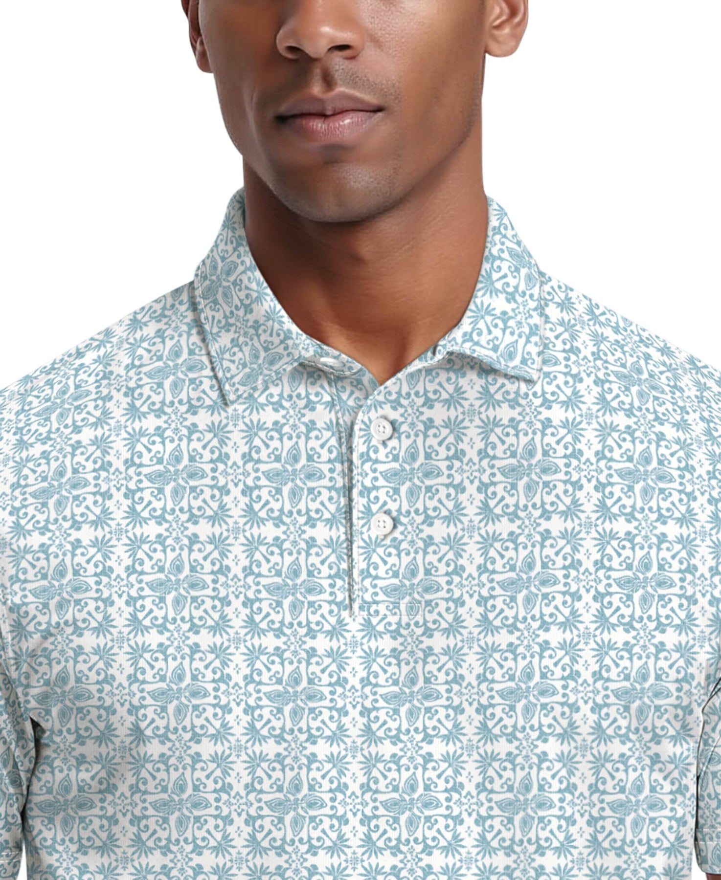 Men's Tile Print Polo – Golf Apparel Shop