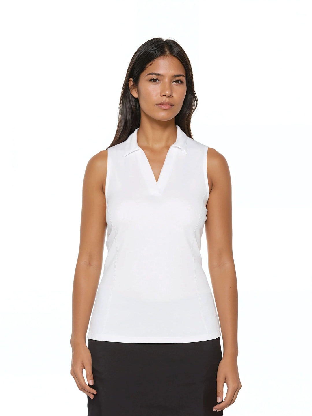Women's AirFlux™ Solid Sleeveless Golf Polo – Golf Apparel Shop