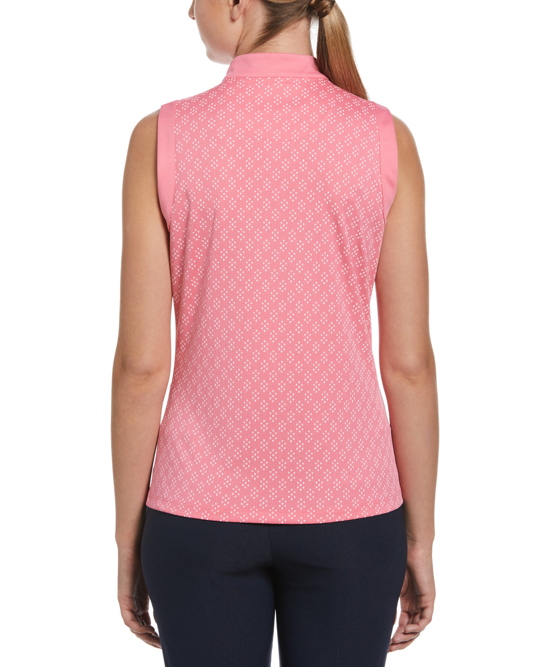 Women's Geo Print Golf Shirt with Mandarin Collar – Golf Apparel Shop